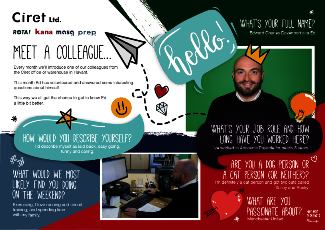 Meet a Colleague Infographic | Ciret Paint Tool Manufacturer and ...